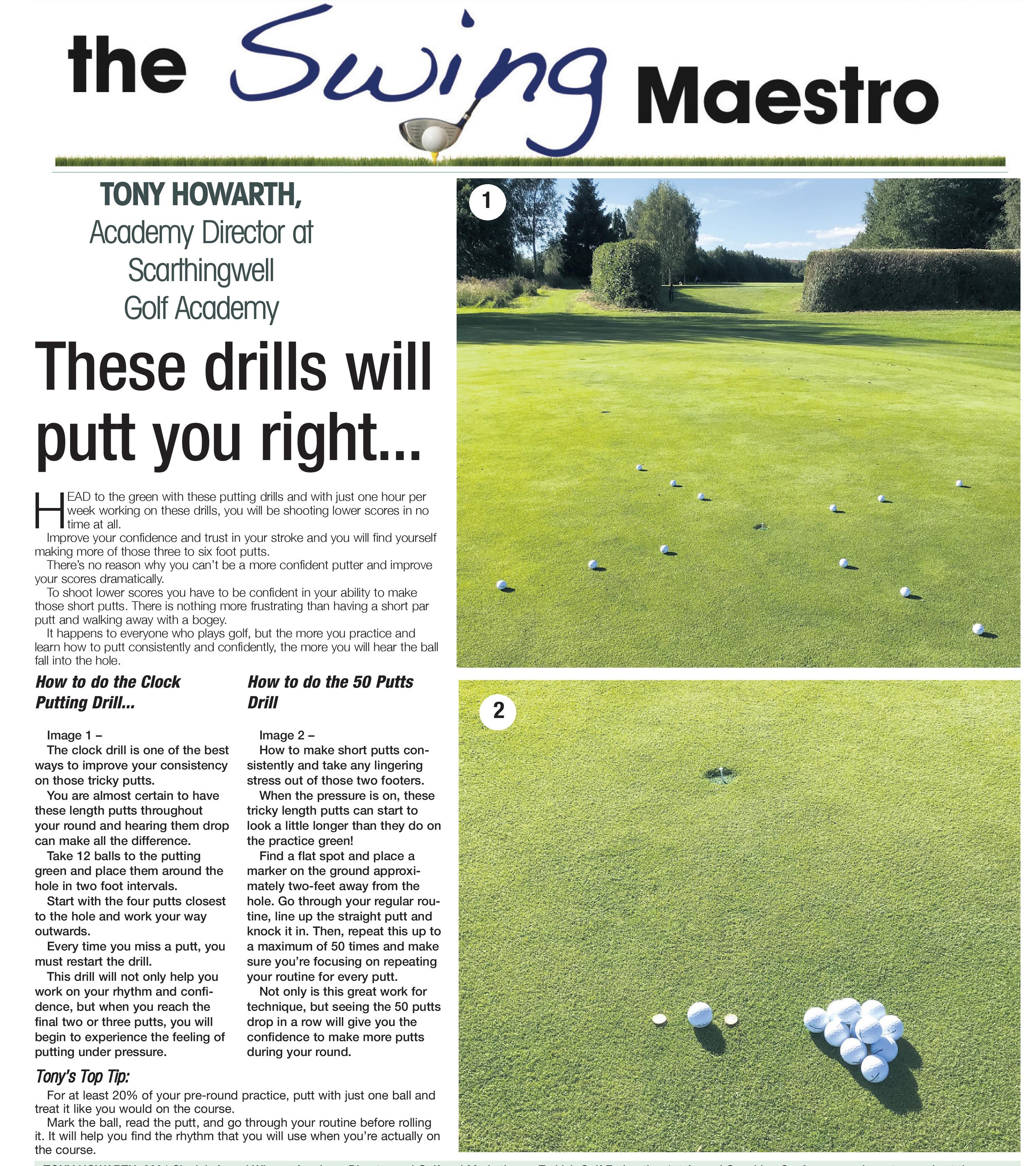Putting Tips – Tony Howarth Golf