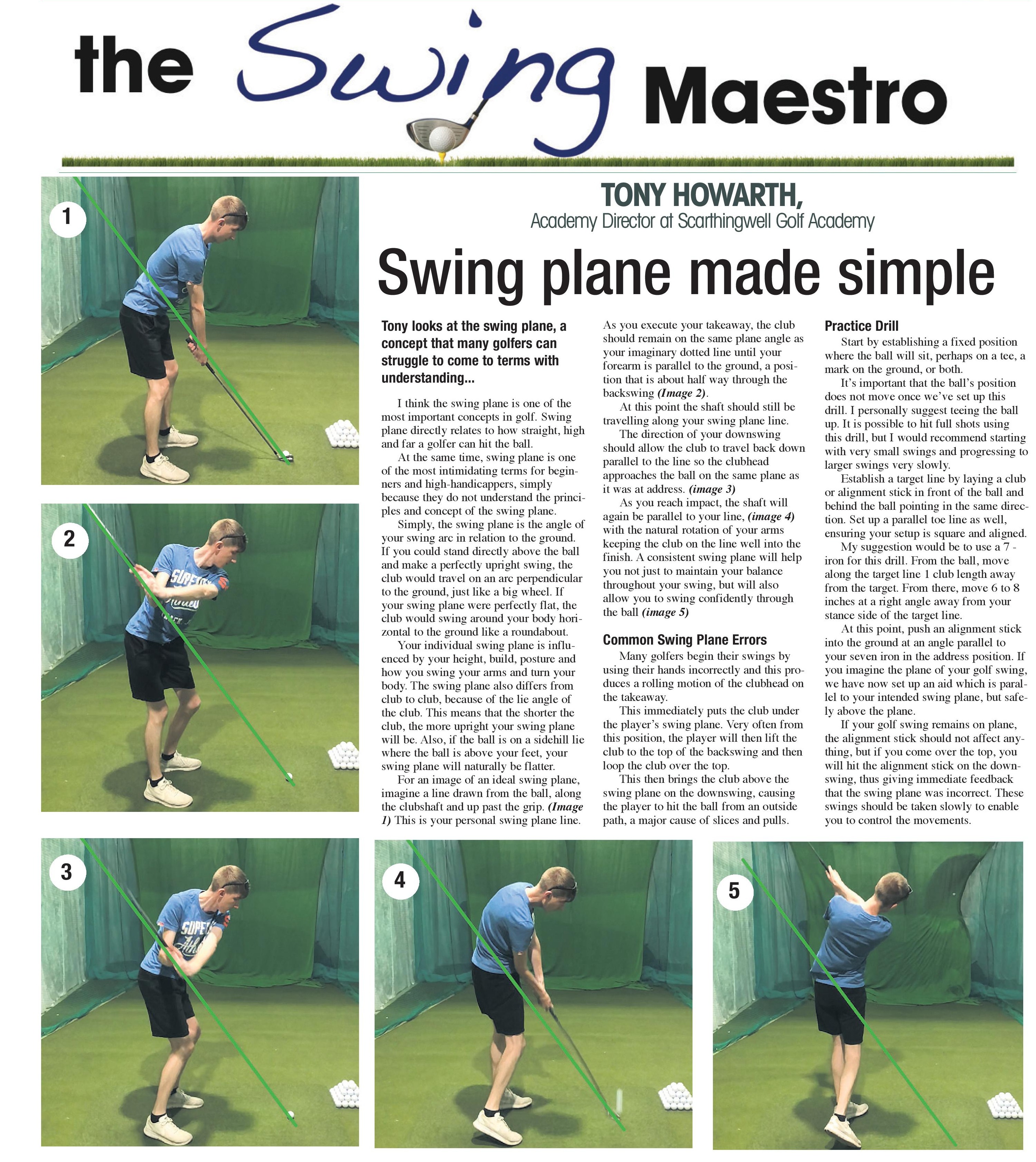 Swing Plane Tips – Tony Howarth Golf